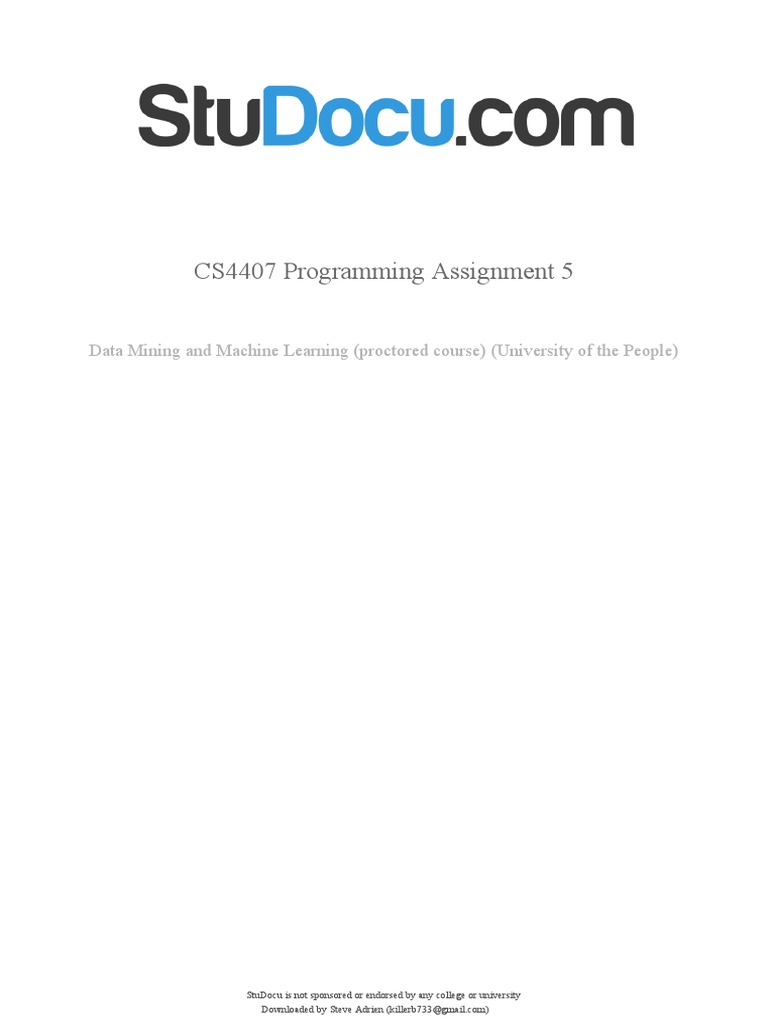 Cs4407 Programming Assignment 5 | PDF | Applied Mathematics | Statistics