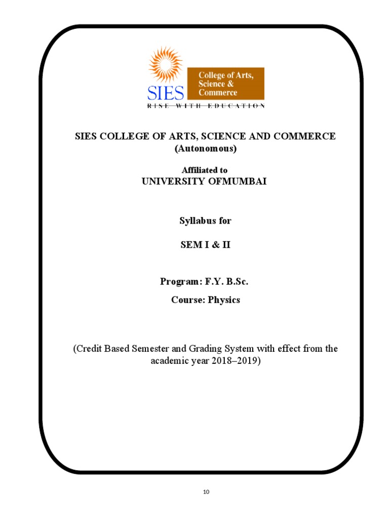 B.Sc. Physics Syllabus 2018-2019 | PDF | Operational Amplifier | Amplifier