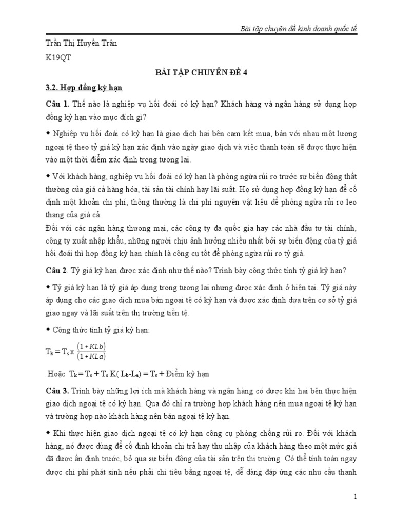 Bai Tap Chuyen de 4 | PDF