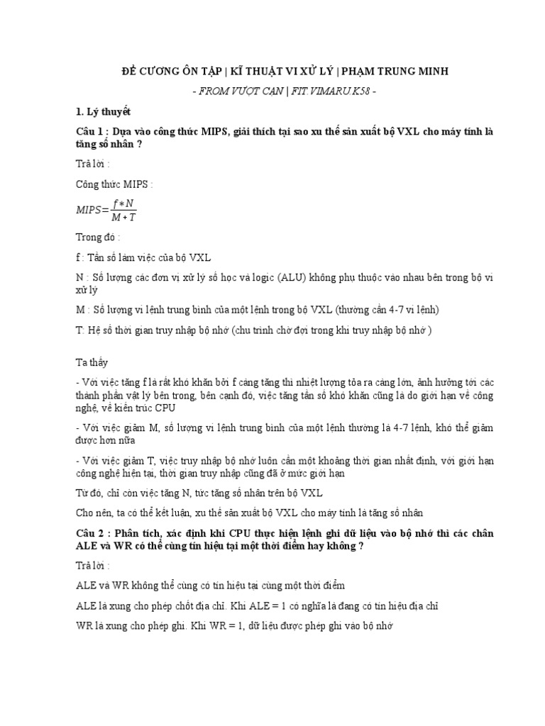 FULLGIẢI-ĐỀ-CƯƠNG-ÔN-TẬP-VXL | PDF