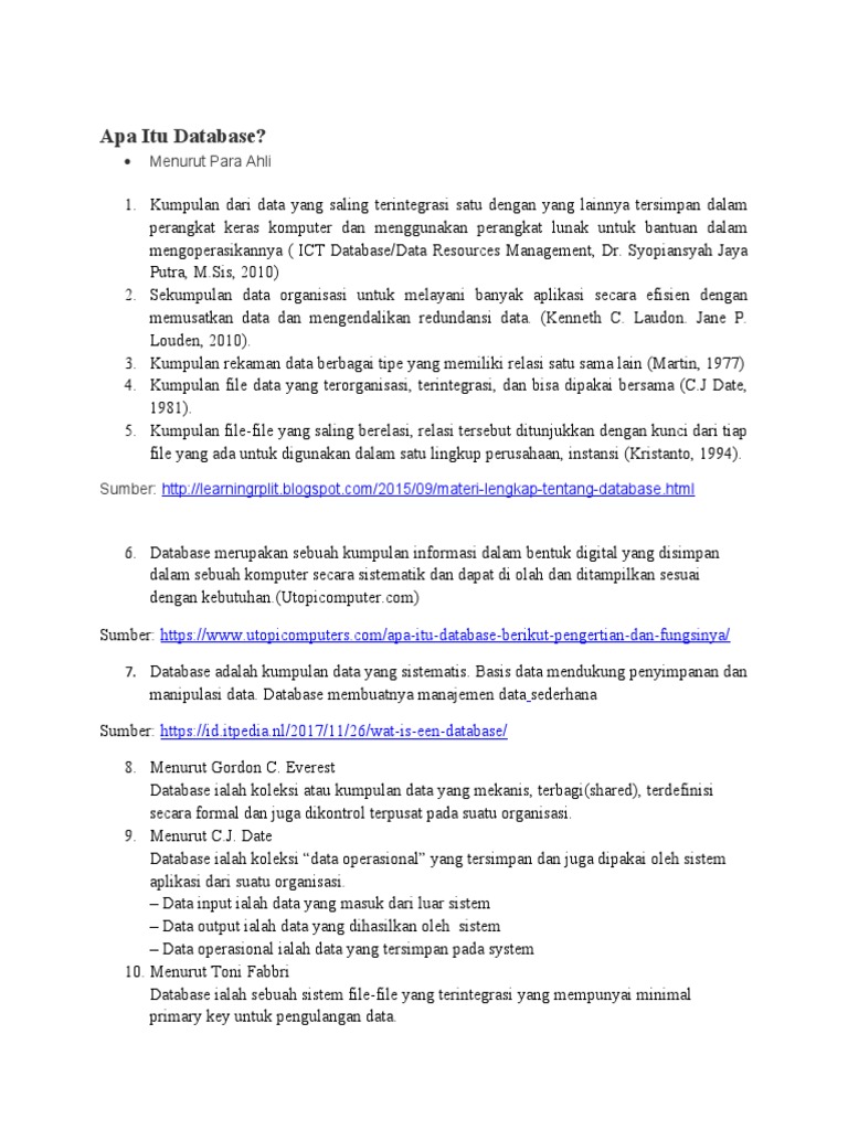 Apa Itu Database. | PDF