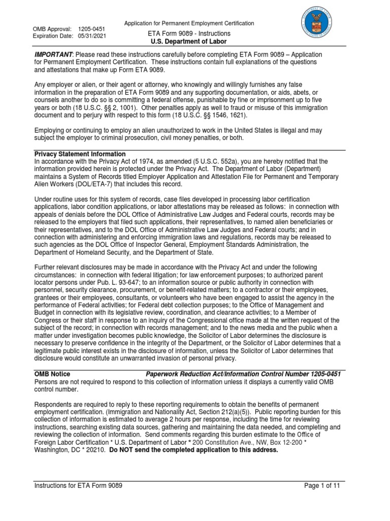 IMPORTANT: Please Read These Instructions Carefully Before Completing ...