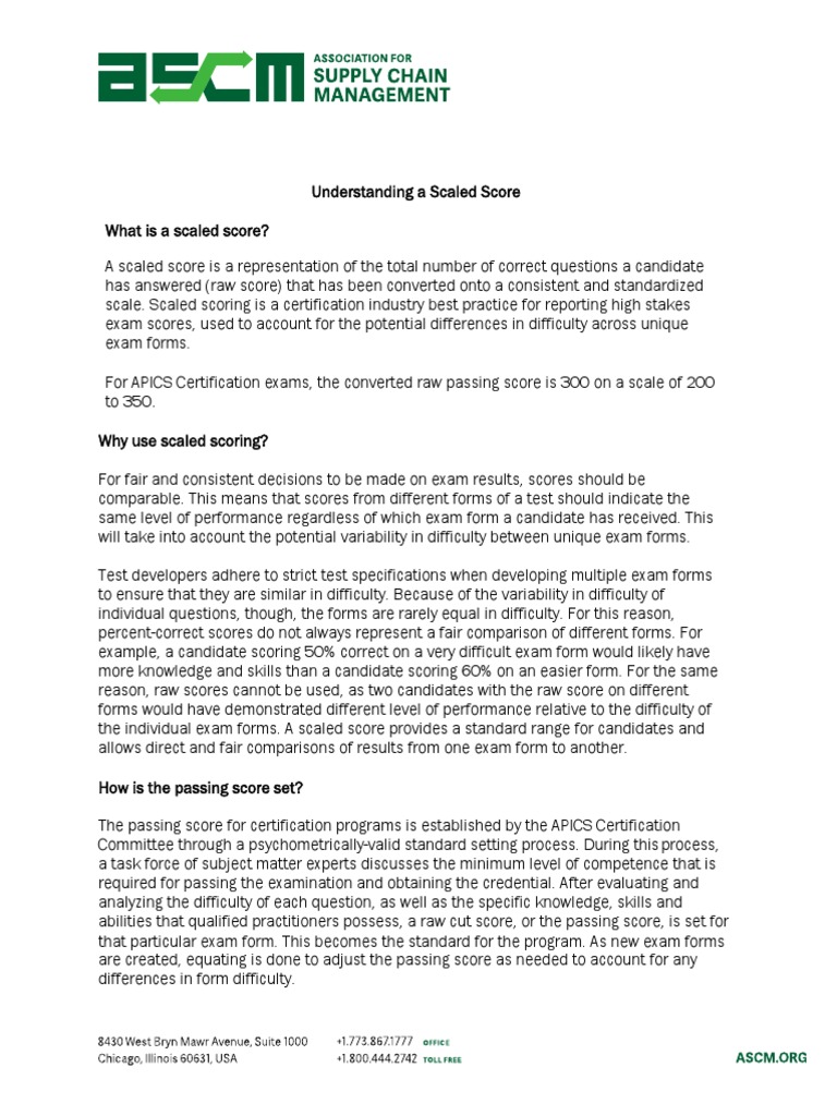 Scaled Score | PDF | Test (Assessment) | Cognition