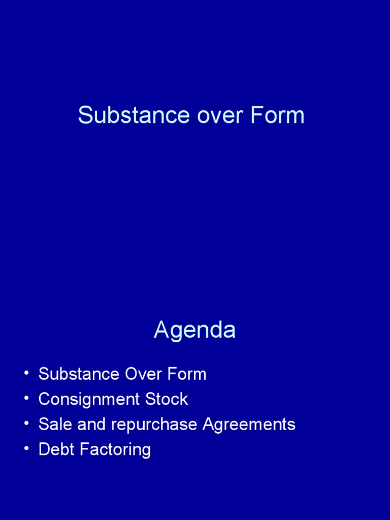 Understanding Substance Over Form in Accounting | PDF | Balance Sheet ...