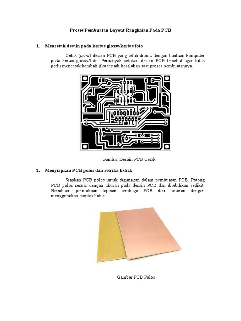 Proses Pembuatan Layout PCB Manual | PDF