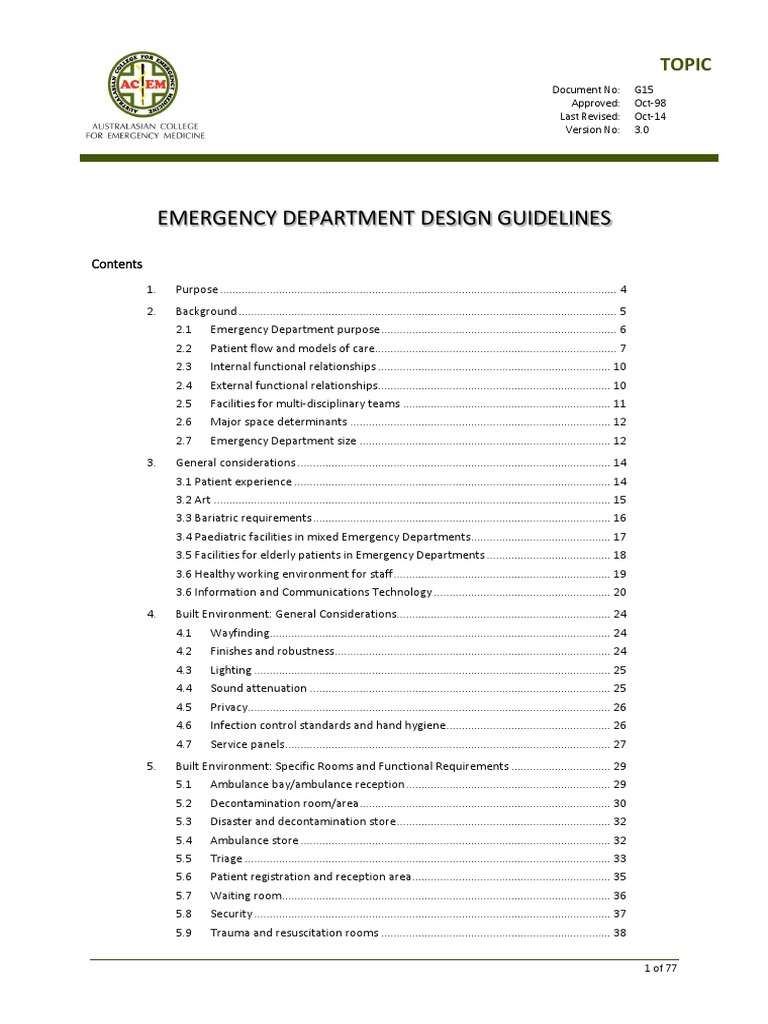 Guideline Desain IGD | Download Free PDF | Emergency Department | Hospital