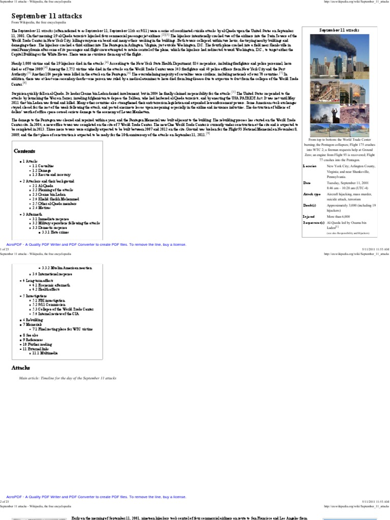 The Tragedy of September 11th: An Analysis of the 2001 Terrorist ...