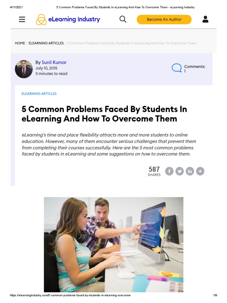 5 Common Problems Faced by Students in ELearning and How To Overcome Them - ELearning Industry ...