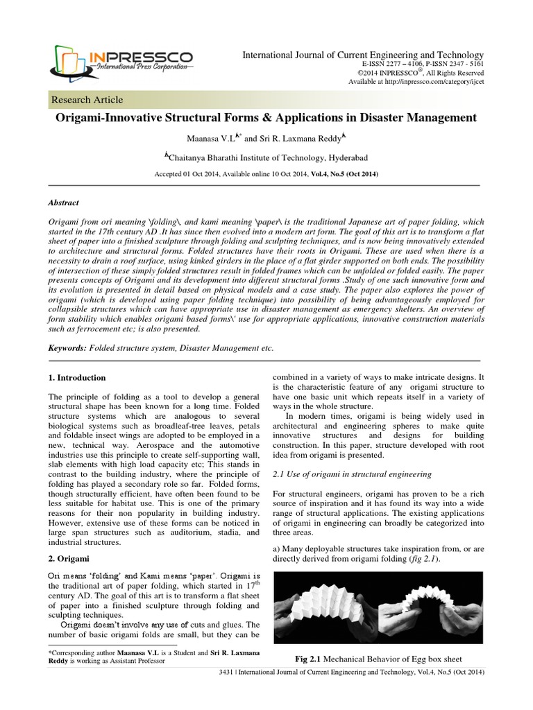 Research Paper - Folded Plates | PDF | Origami | Economic Sectors