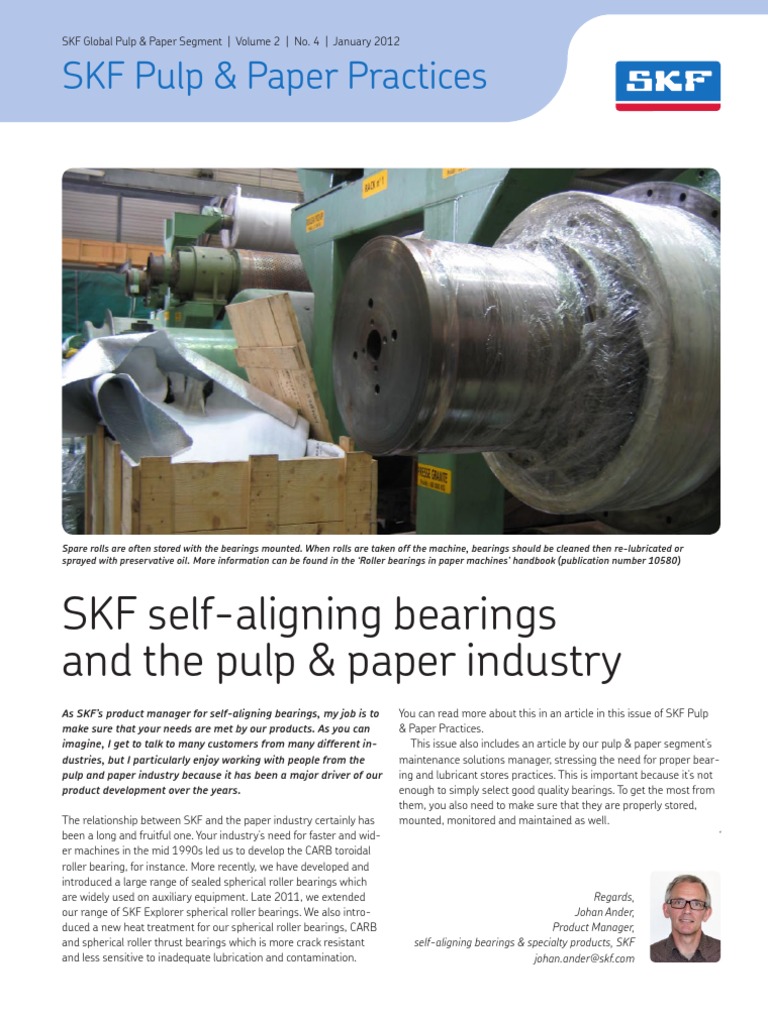 SKF Self-Aligning Bearings and The Pulp & Paper Industry | PDF ...