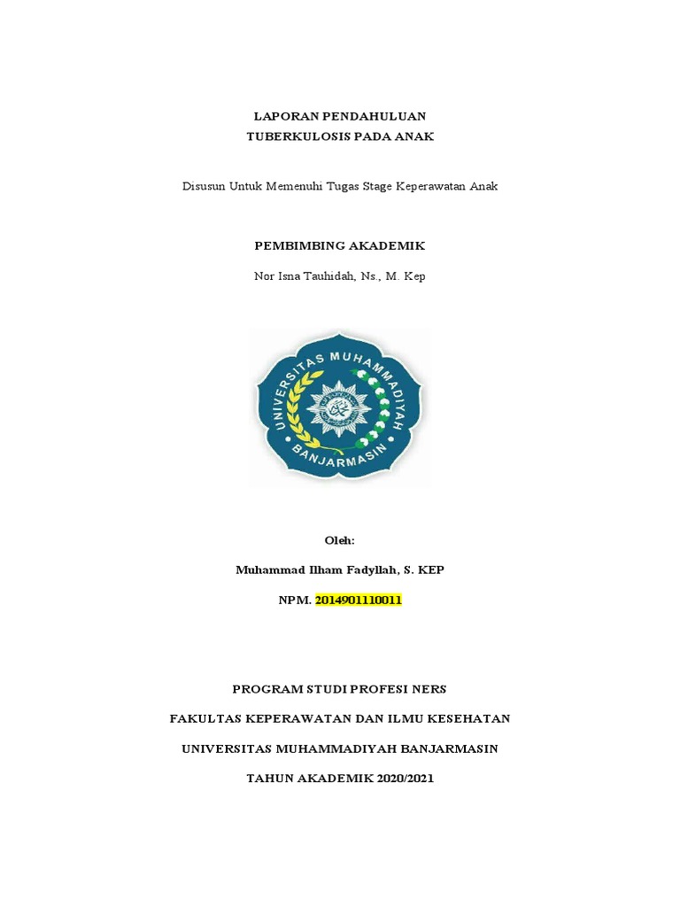 Laporan TBC pada Anak: Diagnosis & Penatalaksanaan | PDF