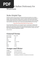 Italian Musical Tempo Terms Explained | PDF
