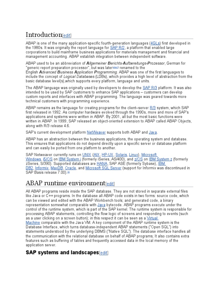 4Gls Sap R/2: Sap Systems and Landscapes | PDF | Object (Computer ...