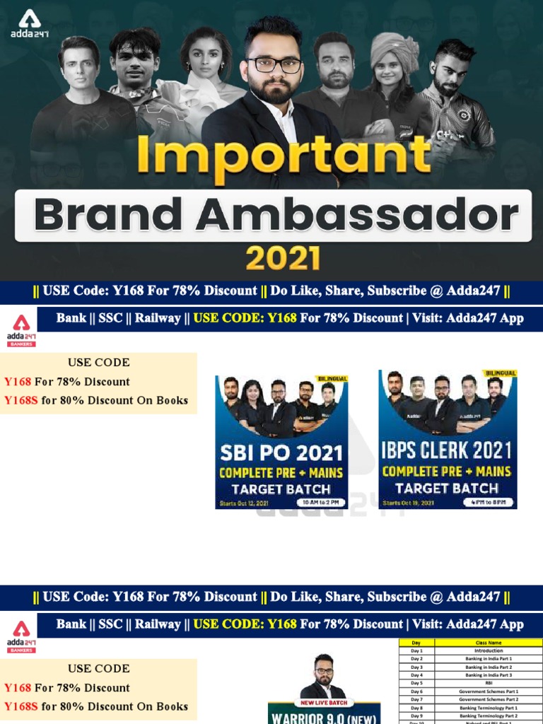Brand Ambassadors 2021 by Ashish Gautam Ga Guru - OLD FORMAT | PDF ...