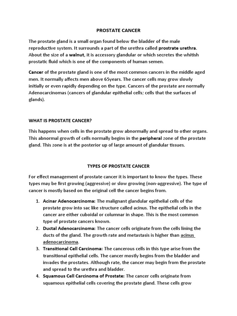 Prostate Cancer | PDF | Prostate Cancer | Cancer