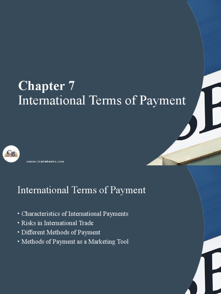 Chapter 7 Terms of Payment | PDF | Letter Of Credit | Business