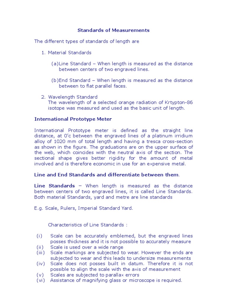 Measurement Standards Guide | PDF | Engineering Tolerance | Lens (Optics)