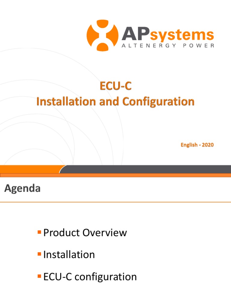 APsystems ECU C Installation Configuration | PDF | Wi Fi | Photovoltaic System