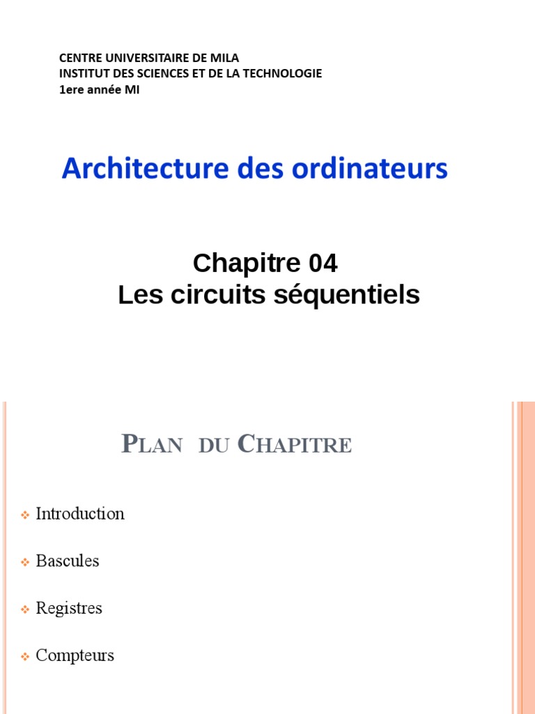Circuits Séquentiels et Bascules | PDF | Matériel informatique ...