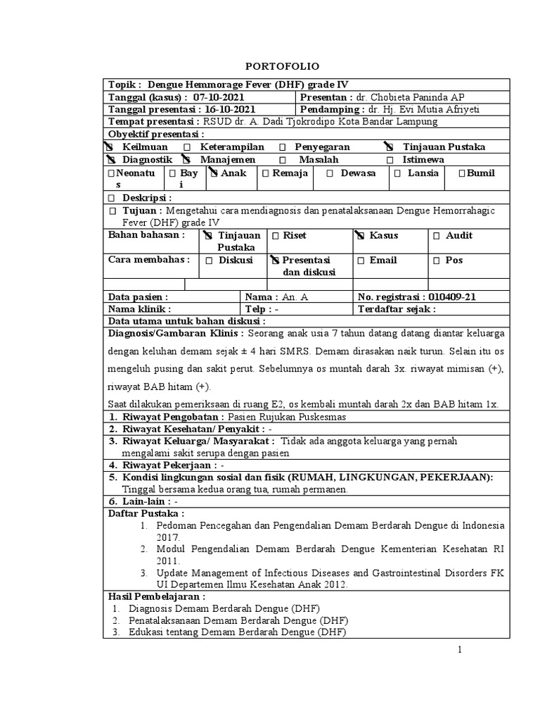Fortofolio DHF Grade IV | PDF