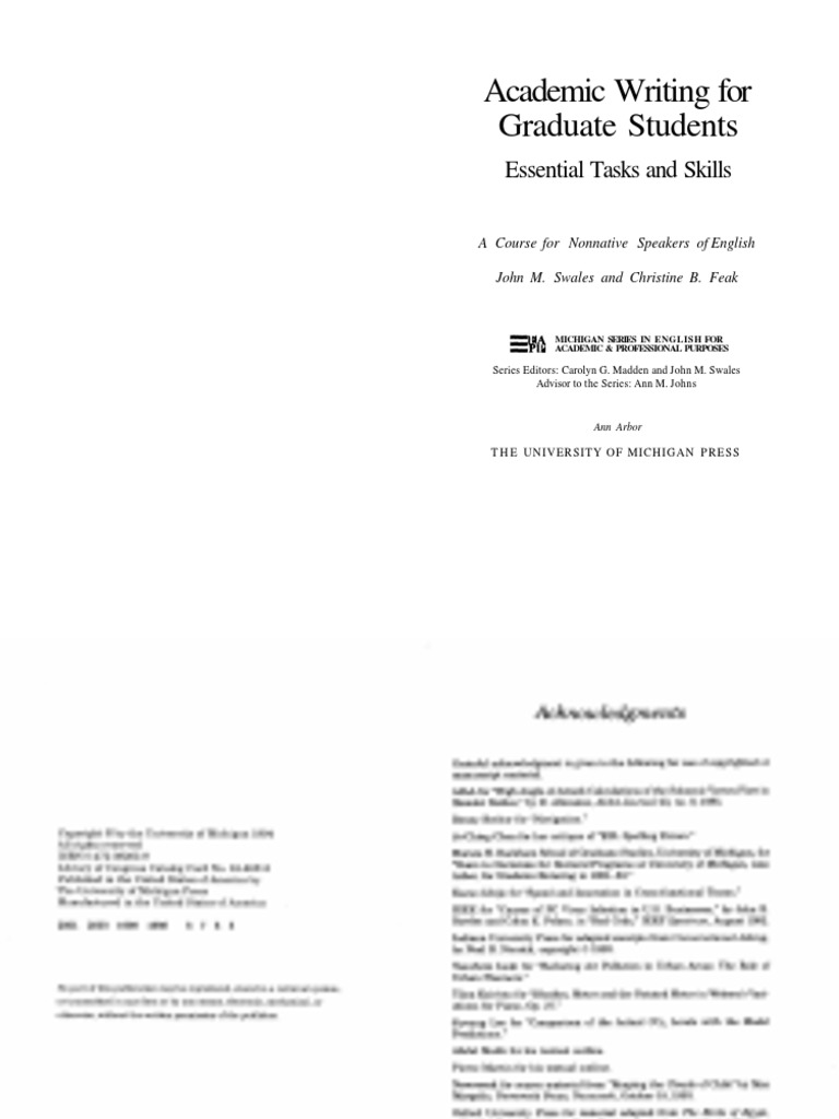 Academic Writing For Graduate Students | PDF