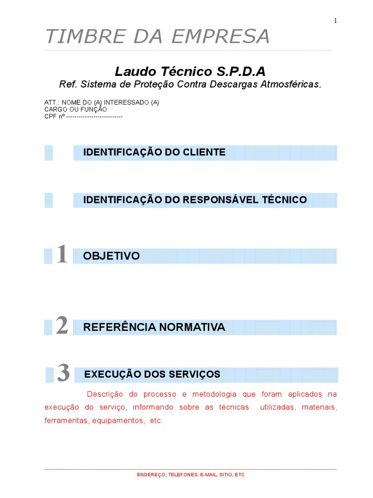 Modelo Laudo SPDA | PDF | Informática | Business