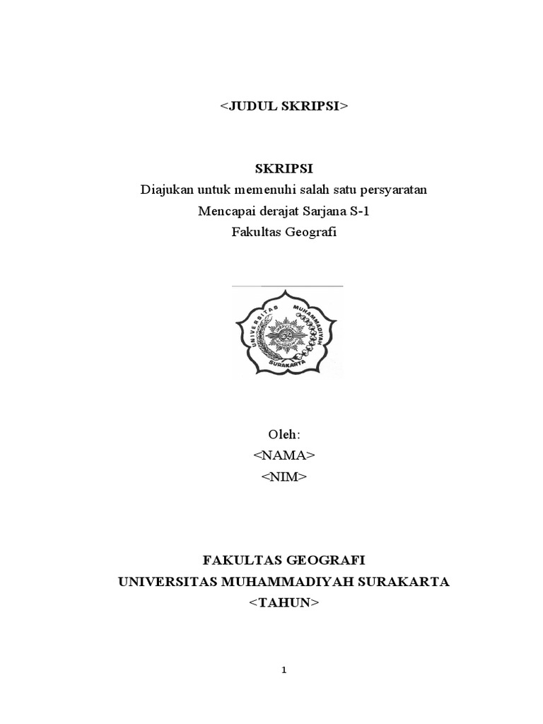 Optimalisasi Skripsi Geografi UMS | PDF | Metode & Bahan Ajar | Sains ...