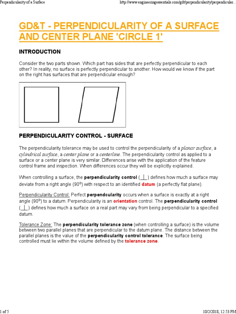 Assessing Perpendicularity: Understanding the Tolerance Zone, Feature ...