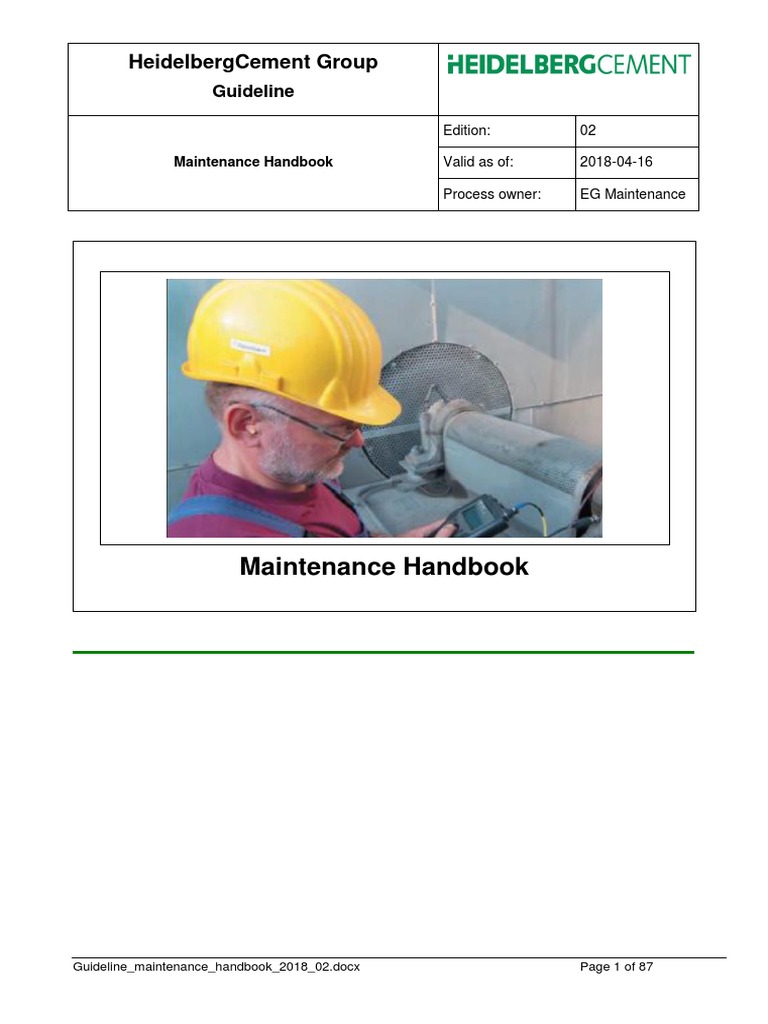 Guideline Maintenance Handbook 2018 02 | PDF | Reliability Engineering ...