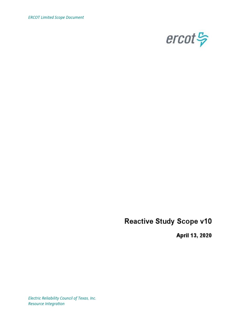 ERCOT Reactive Study Guide v10 | PDF | Power Inverter | Ac Power