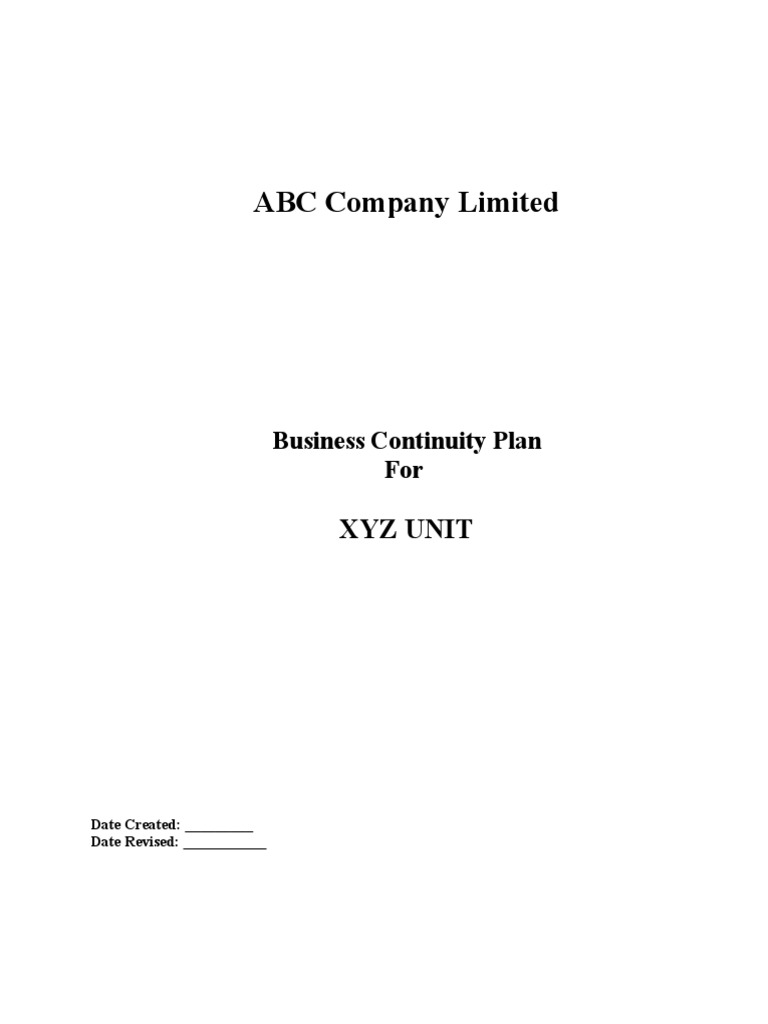 ABC's XYZ Unit BCP for Order Fulfillment, Entry & Replenishment | PDF ...