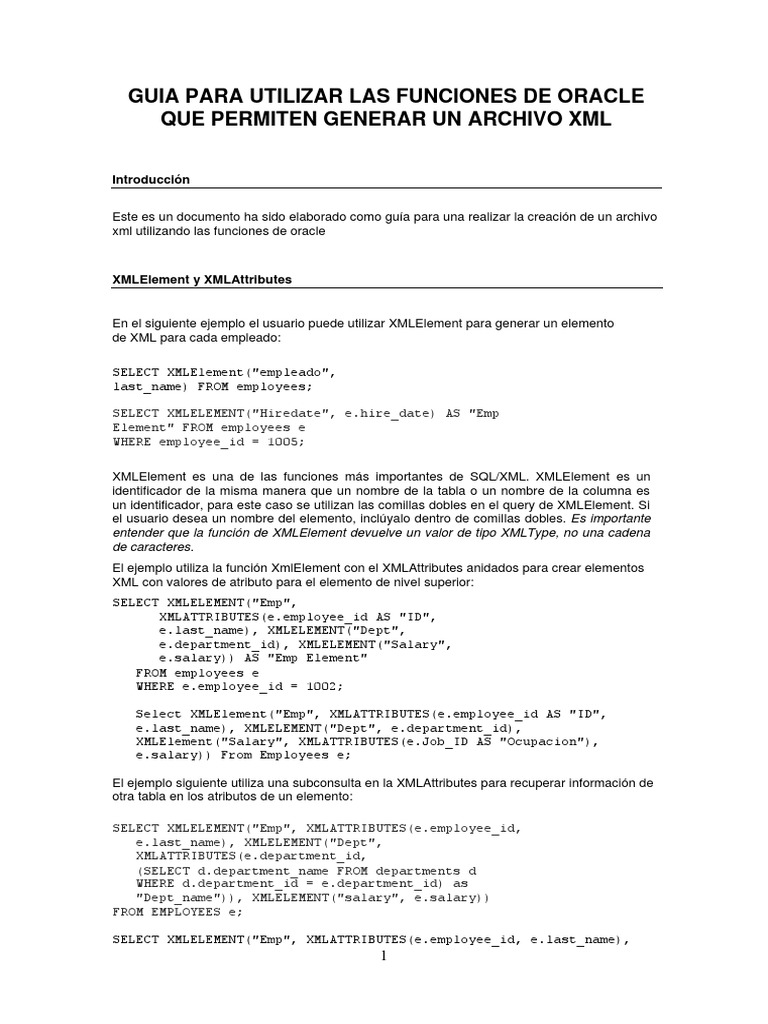 4 XML Oracle | PDF | Xml | X camino