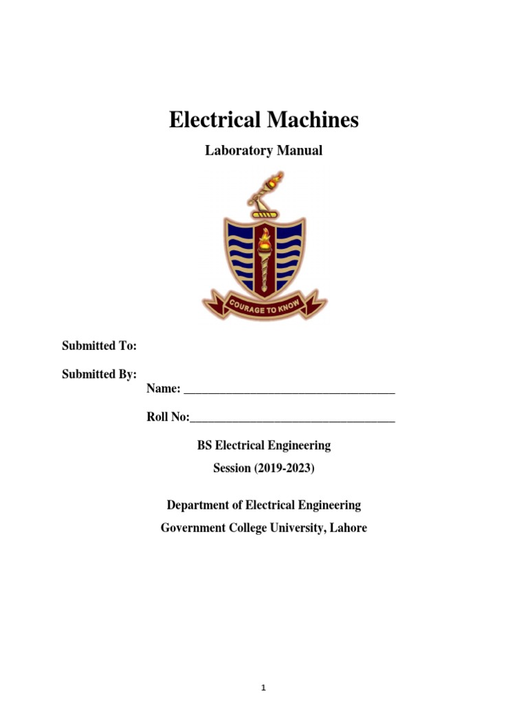 EML Manual (2019 2023) | PDF | Electric Motor | Transformer