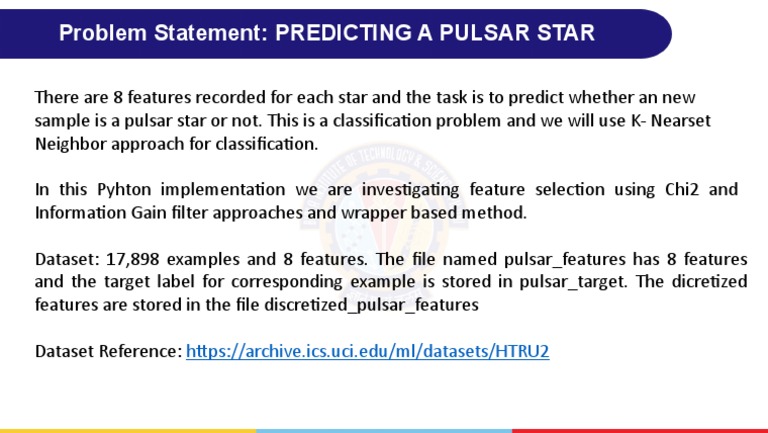 Problem Statement: PREDICTING A PULSAR STAR | PDF | Computers | Technology & Engineering