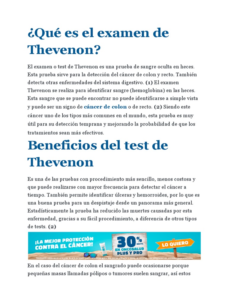 ¿Qué Es El Examen de Thevenon | PDF