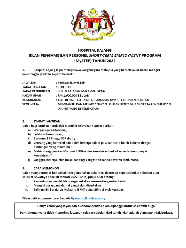 IKLAN MyStep 2022 HKJG | PDF