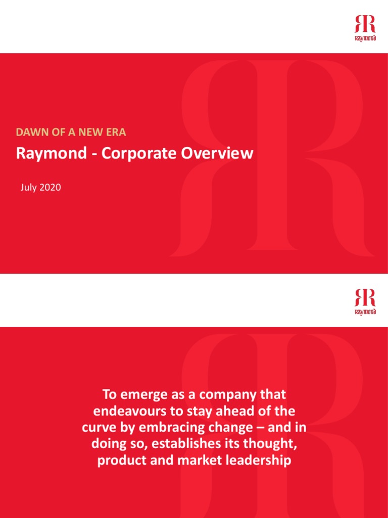 Raymond Group Corporate Overview 2020 | PDF | Retail | Brand