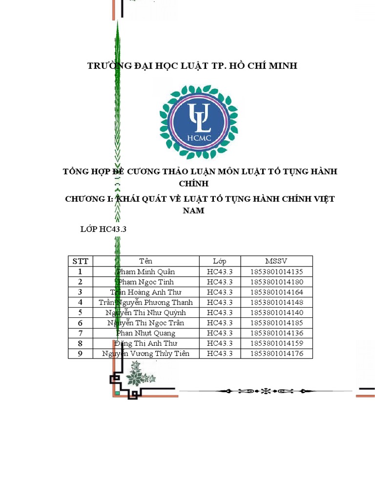 Bài thảo luận TTHC | PDF