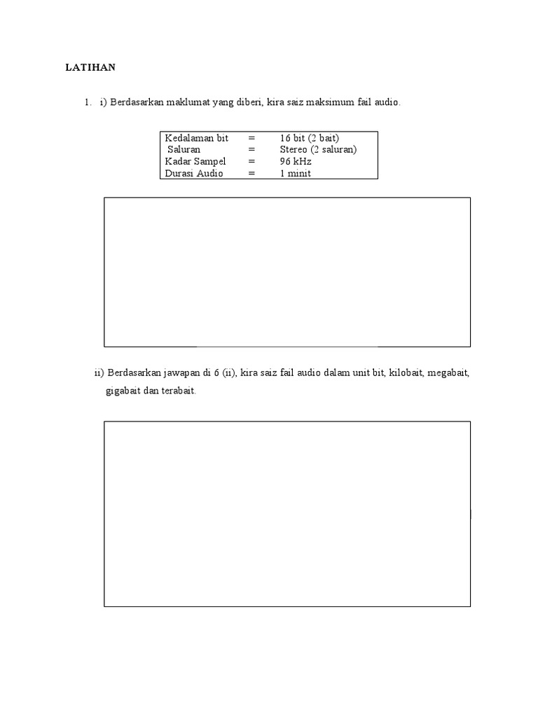 Saiz Fail Audio | PDF