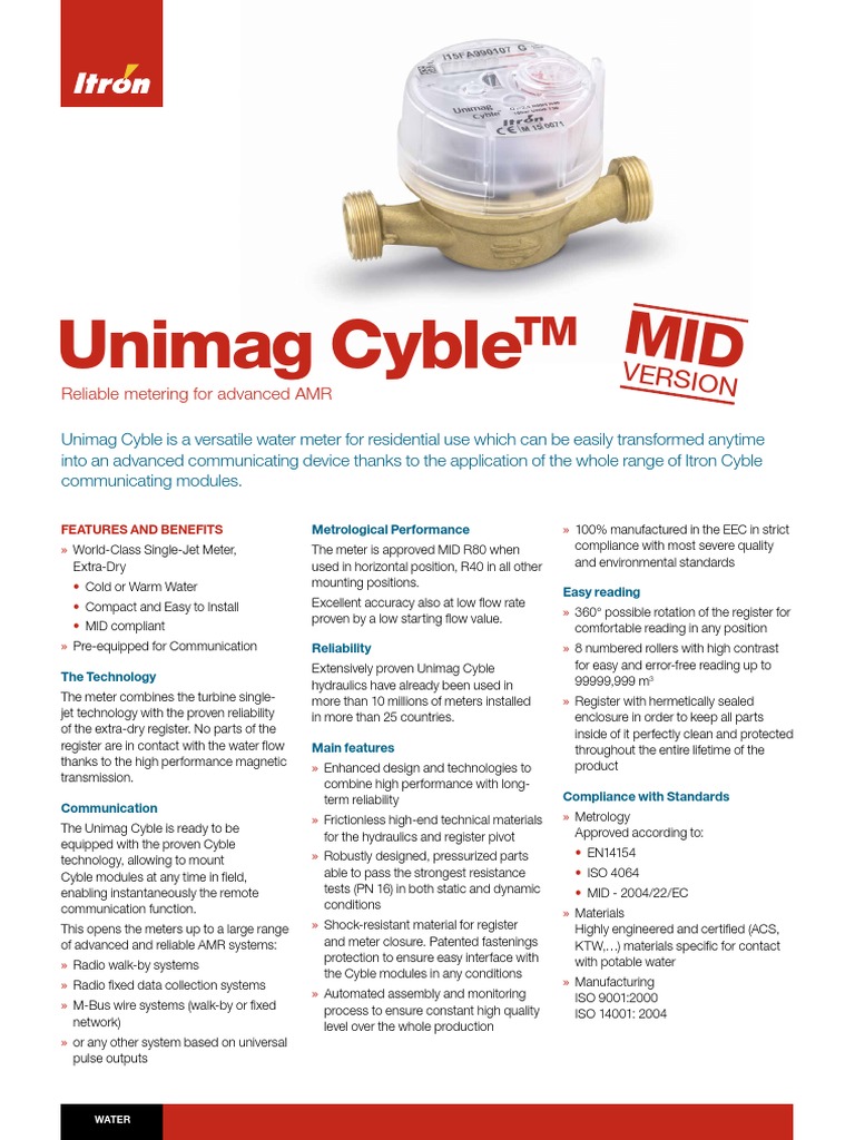 Unimag Cyble MID Brochure English | PDF | Flow Measurement | Water