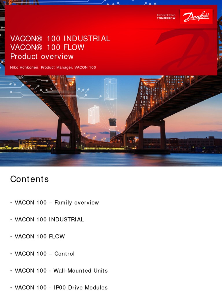 VACON 100 Product Presentation | PDF | Electric Motor | Power Supply