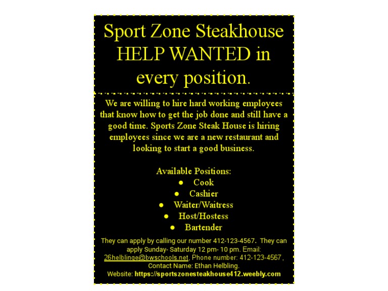 Help Wanted Ad | PDF