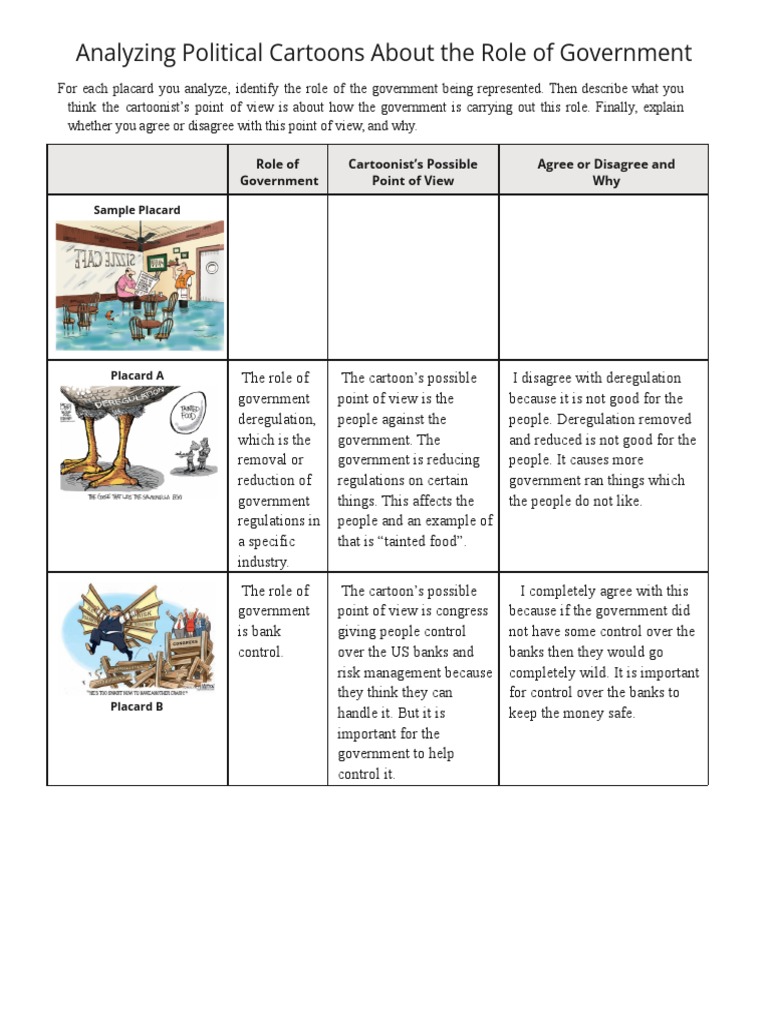Analyzing Political Cartoons | PDF | Economics | Taxes