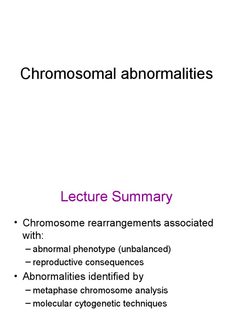 Aberatii Cromozomiale | PDF | Cell Nucleus | Cytogenetics