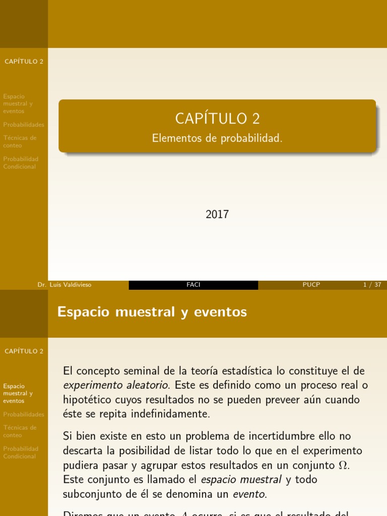 Probabilidades básicas y operaciones con eventos | PDF | Teoría de ...