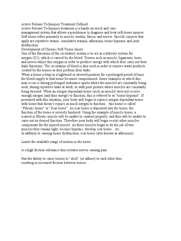 Active Release Technique | PDF