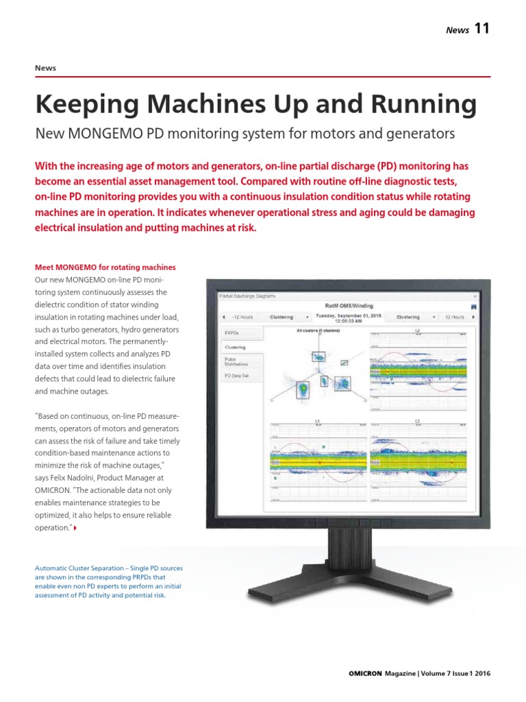 Keeping Machines Running with New Online PD Monitoring System | PDF ...