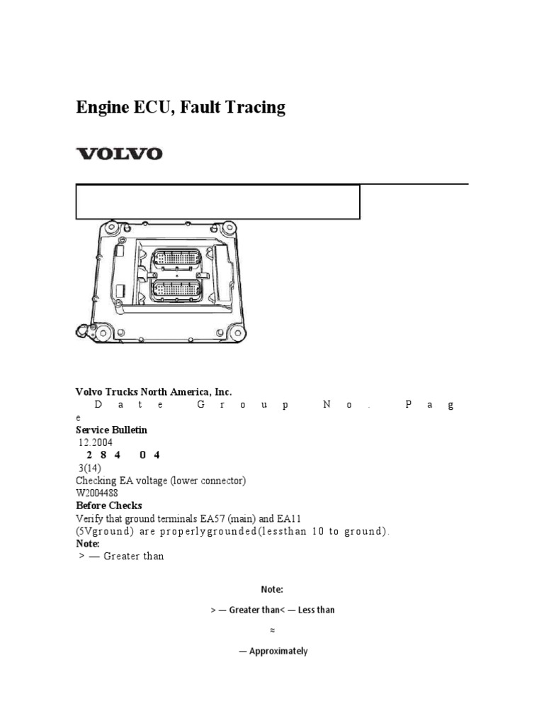 Engine ECU, Fault Tracing: Volvo Trucks North America, Inc | PDF | Fuel ...