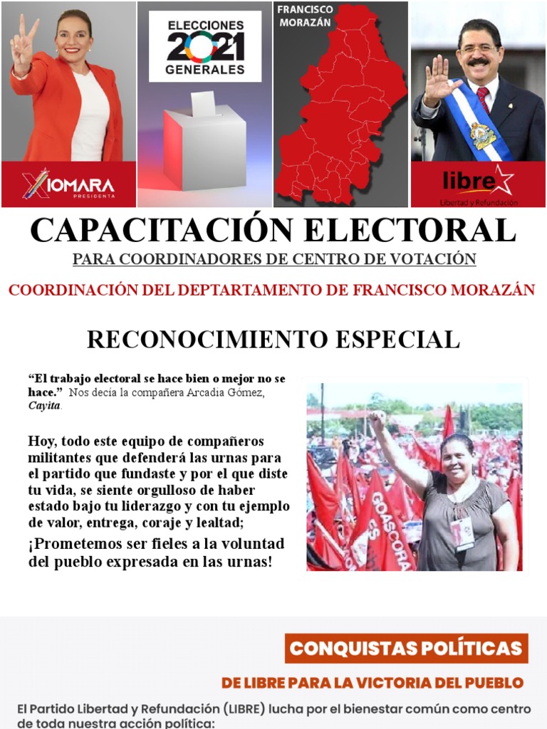 Capacitación Electoral Francisco Morazán | PDF | Votación | Elecciones