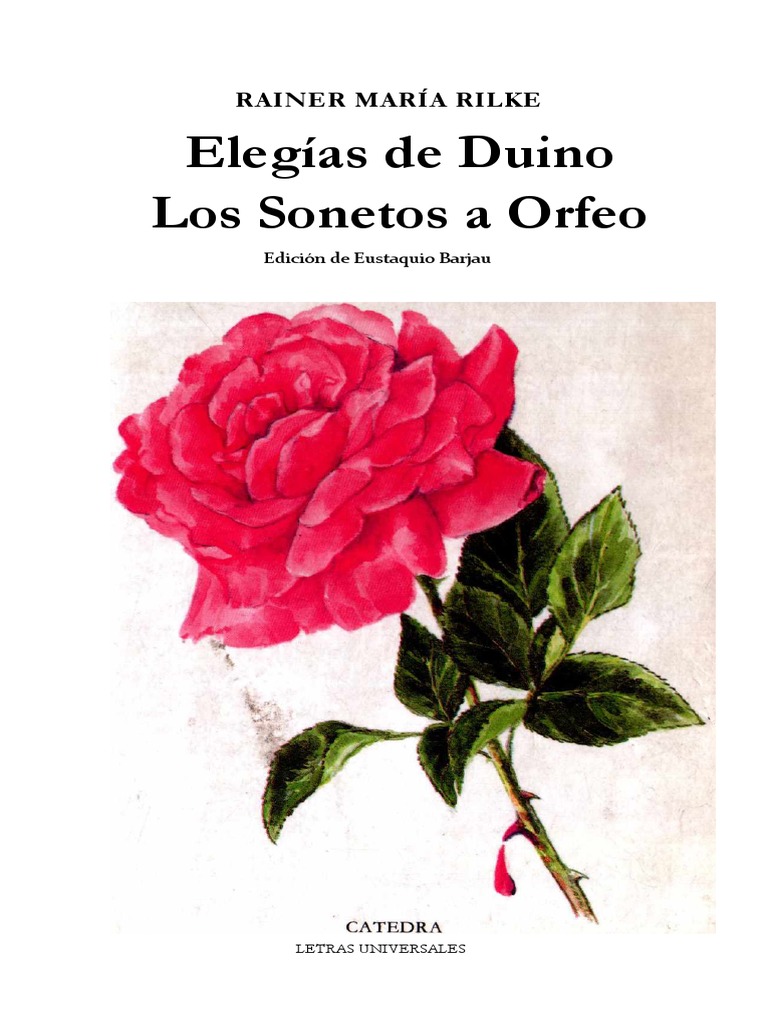 Reiner Maria Rilke Elegias De Duino Los Sonetos A Orfeo Pdf Rainer